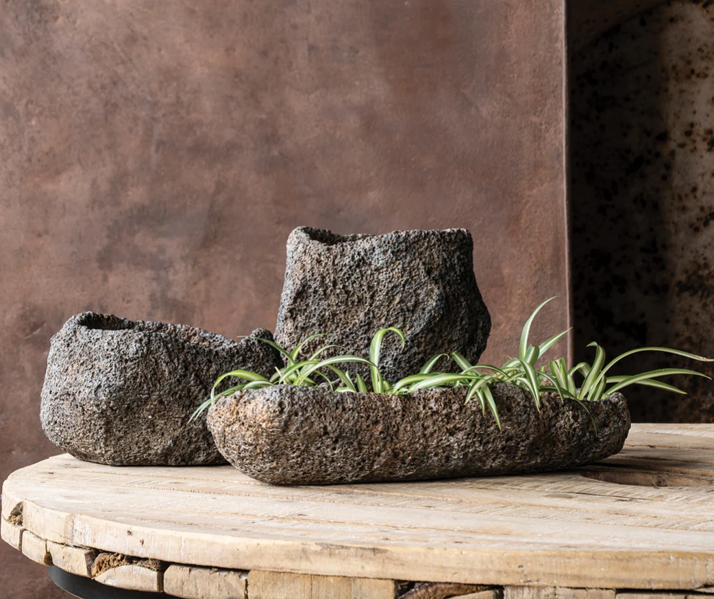 Lava Rock Planter